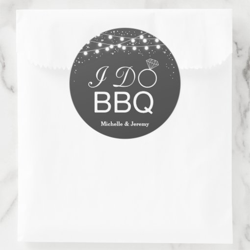 I Do BBQ Sticker / I Do BBQ envelope seals | Zazzle