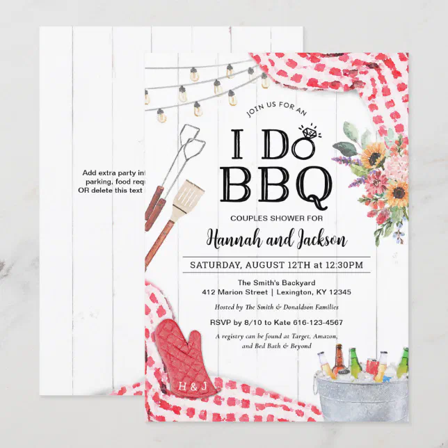 I Do BBQ Wedding Shower Invitation | Zazzle