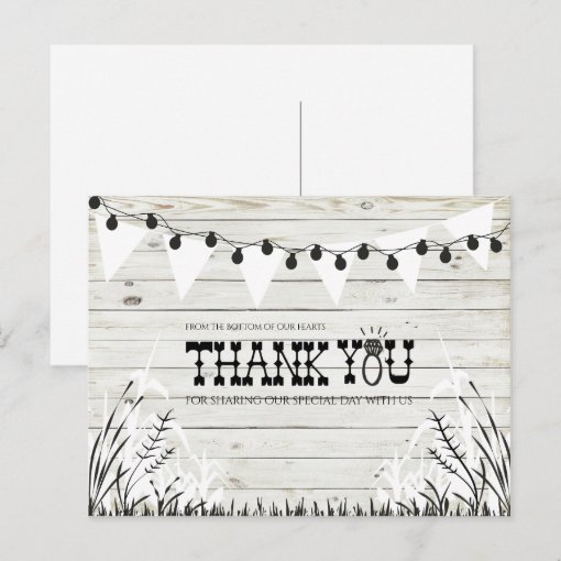 I Do BBQ Wood Texture Thank You Postcard | Zazzle