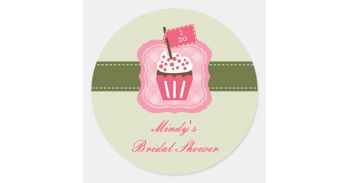 "I Do" Bridal Shower Sticker | Zazzle