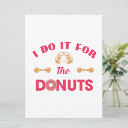 I Do It For The Donuts Save The Date | Zazzle