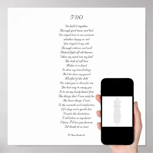 I DO POSTER | Zazzle