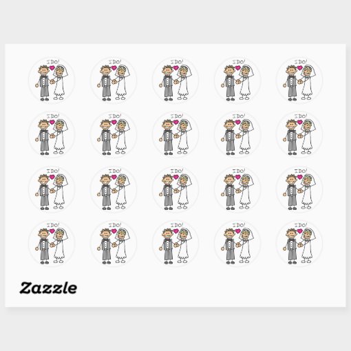 I Do Wedding Stickers | Zazzle