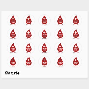 I Donated Blood Save A Life Sticker | Zazzle