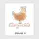 I Don't Give a Cluck Funny Chicken Pun Sticker | Zazzle