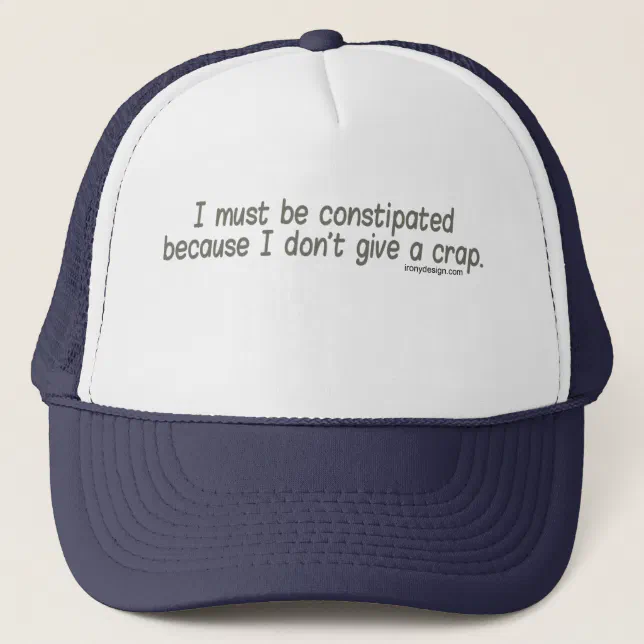 I don't give a crap Hats | Zazzle