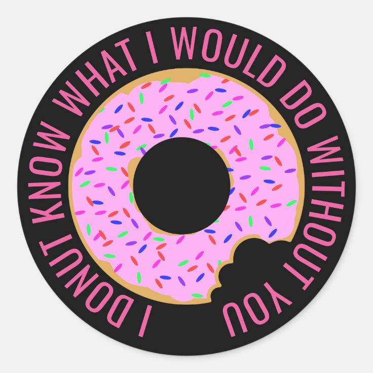 I Donut Know Classic Round Sticker | Zazzle