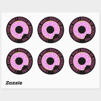 I Donut Know Classic Round Sticker | Zazzle