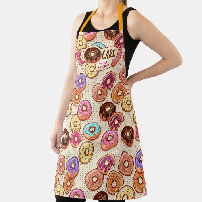 I Doughnut Care Cute Funny Donut Sweet Treats Love Apron | Zazzle.com