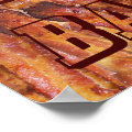 I Eat Bacon Text with Background Small Poster | Zazzle