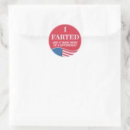 I Farted Voting Sticker | Zazzle
