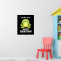 I Find You Quite Ribbiting Funny Frog Pun Dark BG Poster | Zazzle