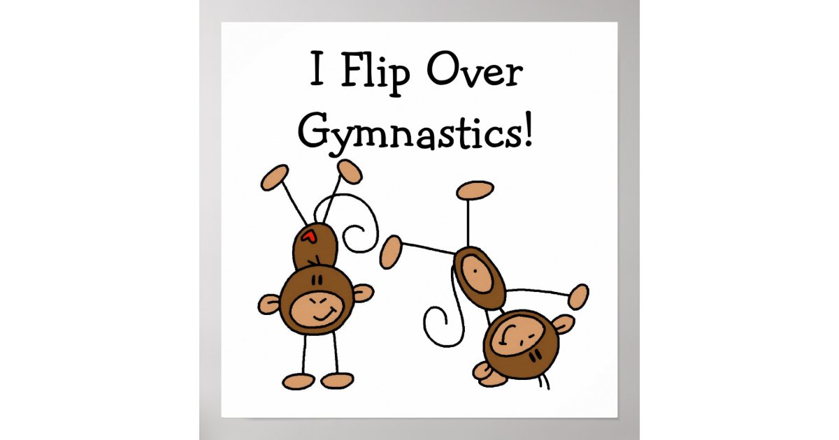 I Flip Over Gymnastics Poster | Zazzle