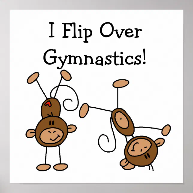 I Flip Over Gymnastics Poster | Zazzle