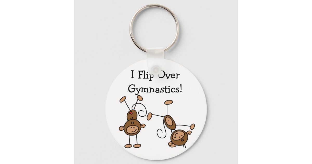 I Flip Over Gymnastics Tshirts and Gifts Keychain | Zazzle