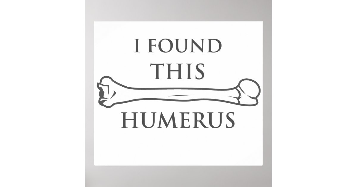 I Found This Humerus Poster | Zazzle
