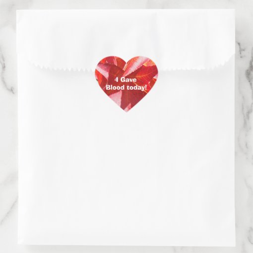 I Gave Blood Today stickers Blood Donors Red Heart | Zazzle