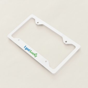 "I Got Lucky" License Plate Frame | Zazzle