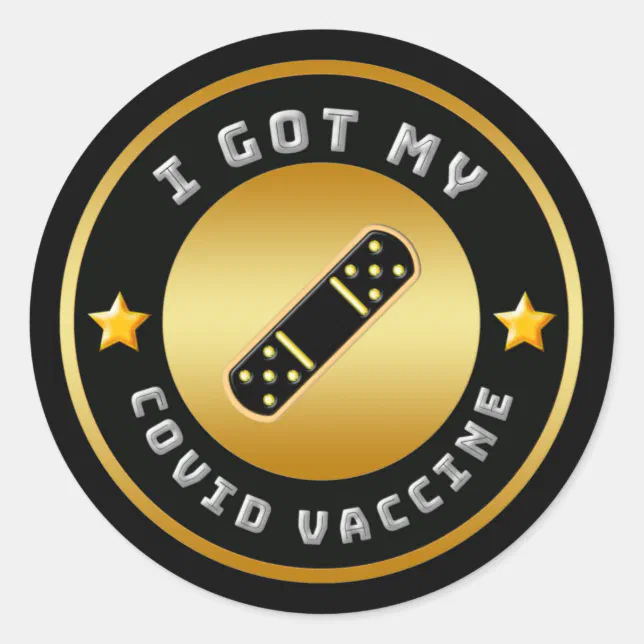 I Got My COVID Vaccine Vaccination Classic Round Sticker | Zazzle