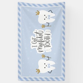 I got my First Tooth Party Banner | Zazzle