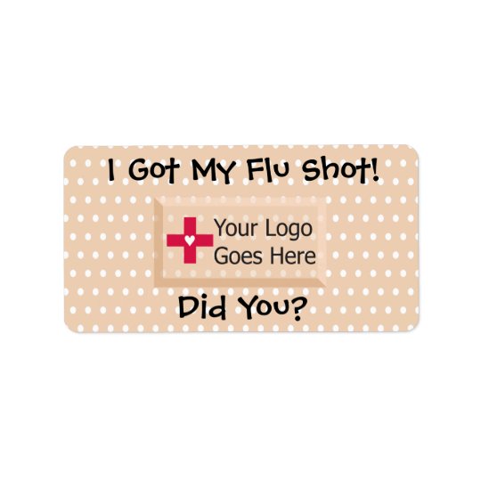 I got my flu shot faux bandage label | Zazzle.com