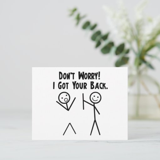 I Got Your Back! Postcard | Zazzle