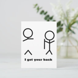 I got your back postcard | Zazzle