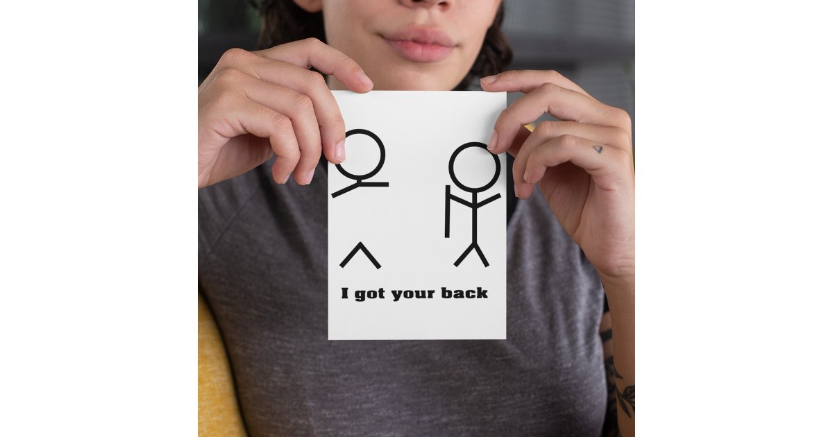 I got your back postcard | Zazzle