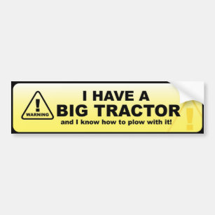 Tractor Bumper Stickers, Decals & Car Magnets | Zazzle
