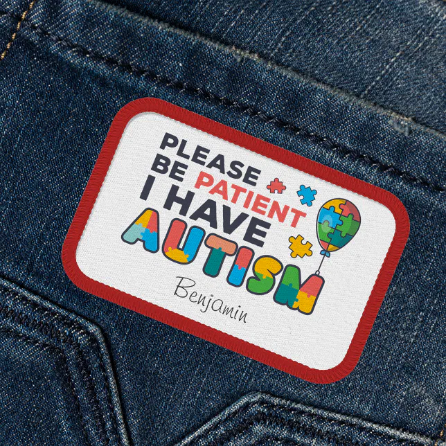 I Have Autism Personalized Name Autistic Patch | Zazzle