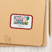 I Have Autism Personalized Name Autistic Patch | Zazzle