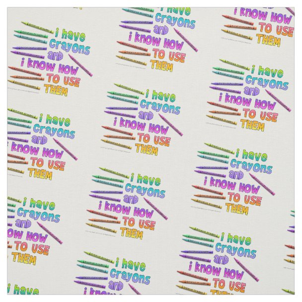 Colorful Crayons Fabric | Zazzle.com