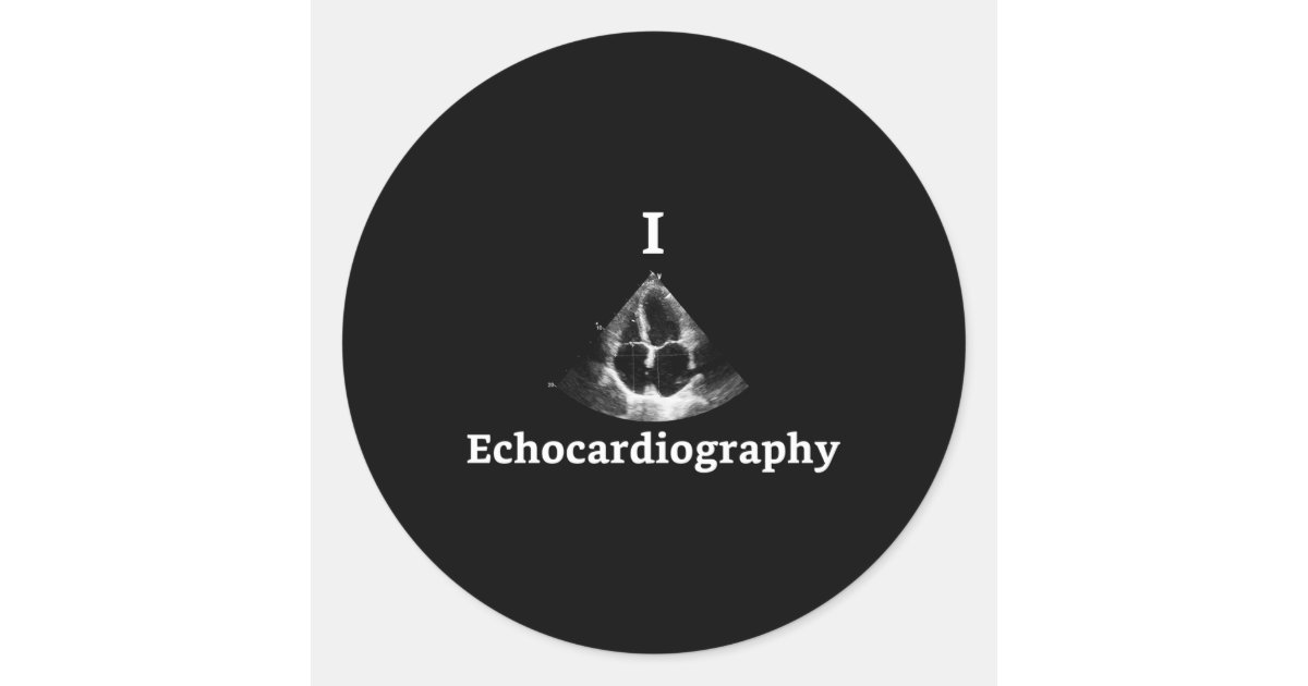 I He Echocardiography Echocardiography Tech Classic Round Sticker | Zazzle