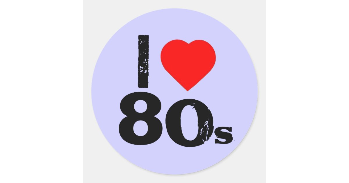 "I Heart 80's" Stickers | Zazzle