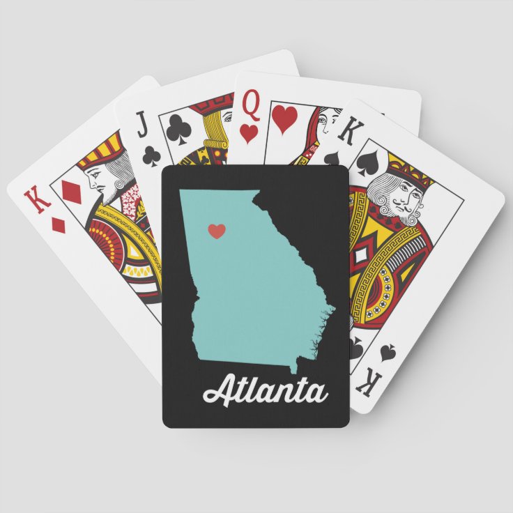 I heart Atlanta. Georgia playing cards - fun gift | Zazzle