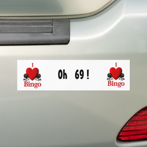 I Heart Bingo Bumper Sticker | Zazzle