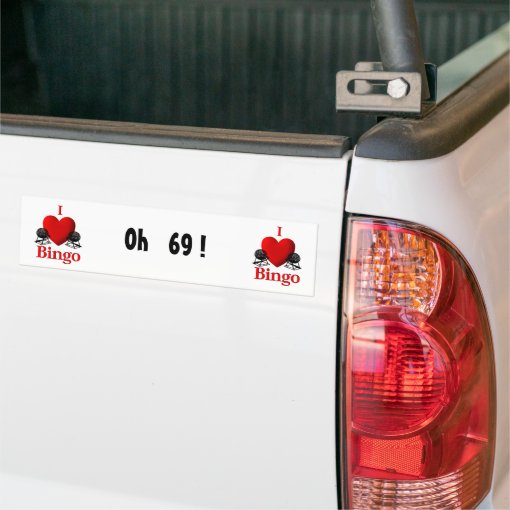 I Heart Bingo Bumper Sticker | Zazzle