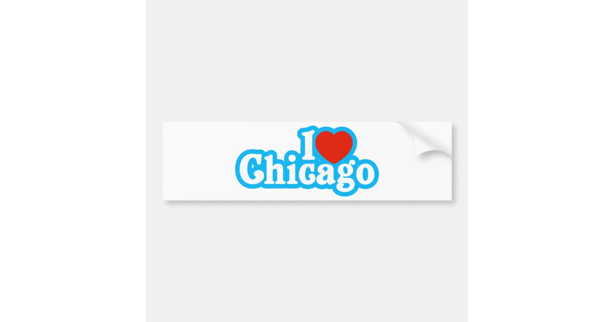 I Heart Chicago Bumper Sticker | Zazzle