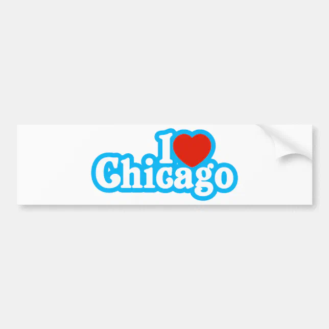 I Heart Chicago Bumper Sticker | Zazzle