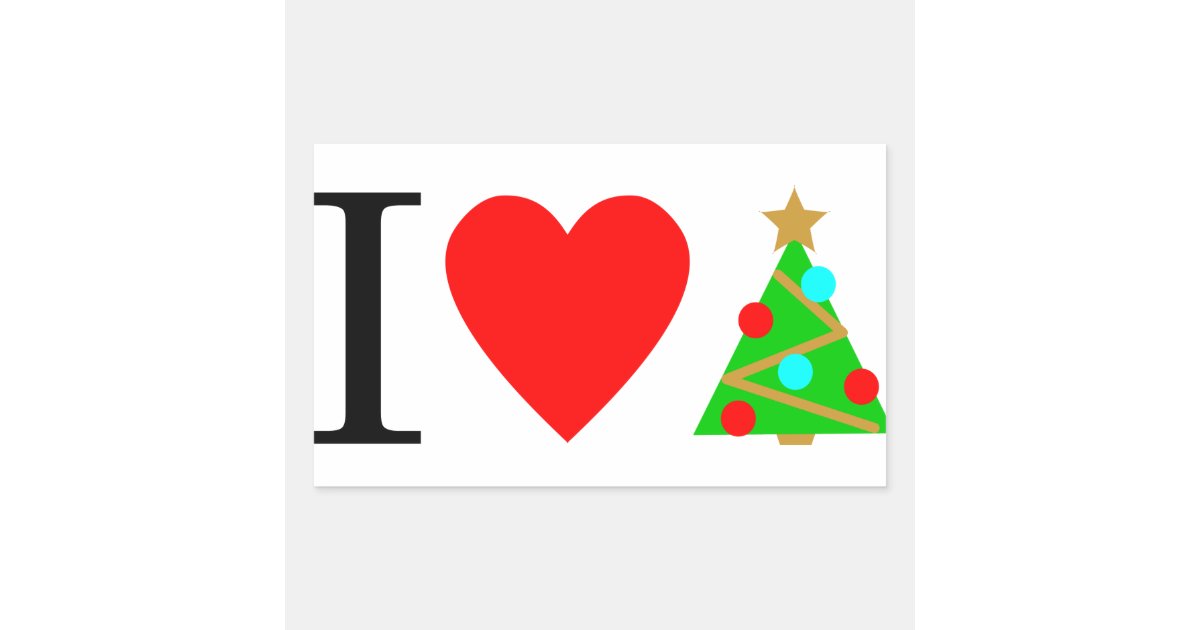 I Heart Christmas Sticker | Zazzle