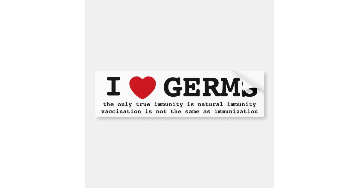 i heart germs bumper sticker | Zazzle