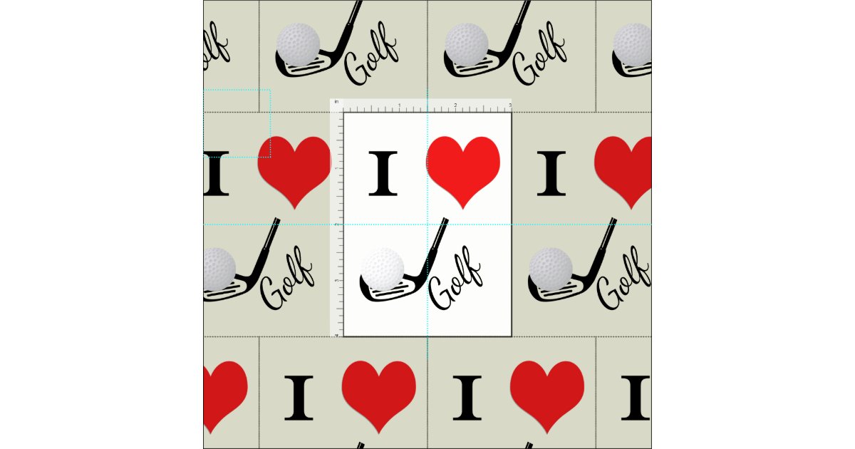I heart golf fabric | Zazzle