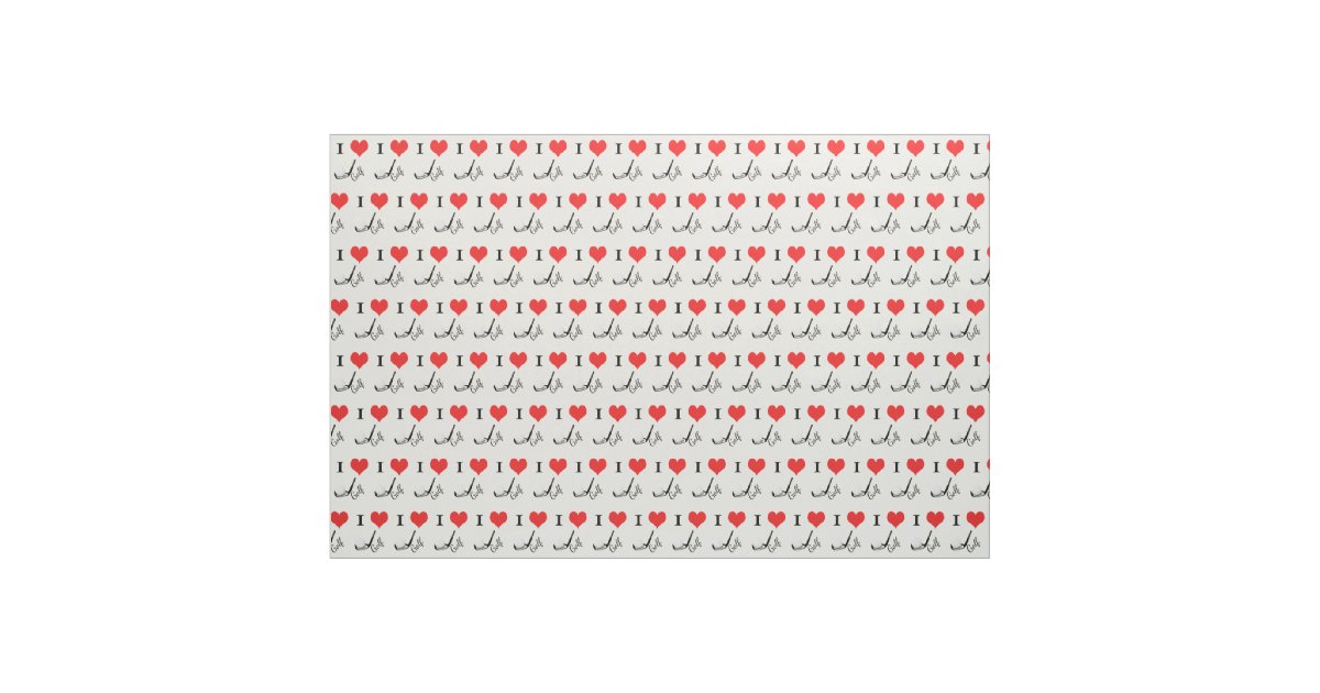 I heart golf fabric | Zazzle