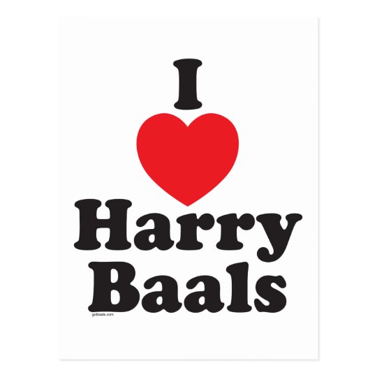 I 'Heart' Harry Baals Postcard | Zazzle.com
