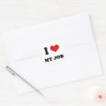 I Heart I Love My Job Classic Round Sticker | Zazzle