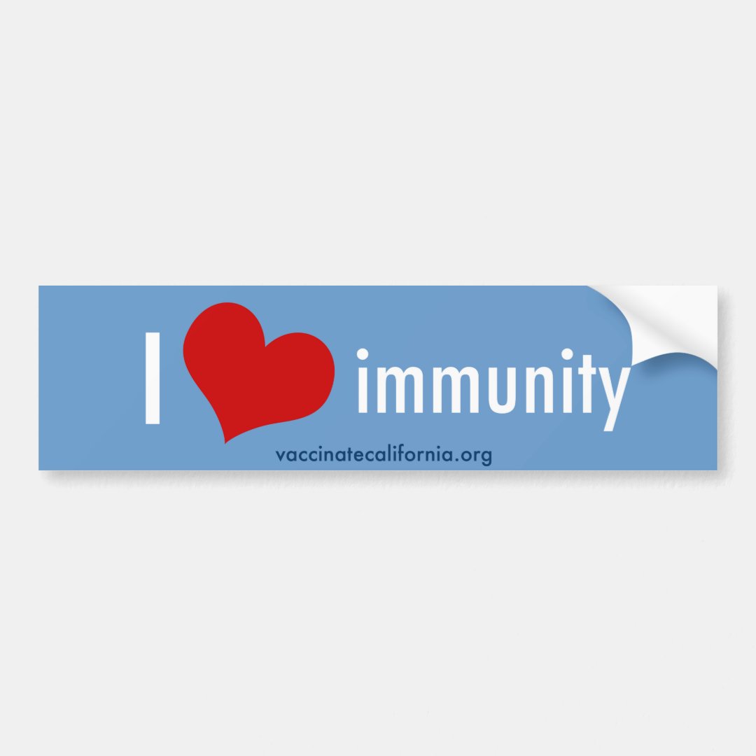 I Heart Immunity Bumper Sticker | Zazzle