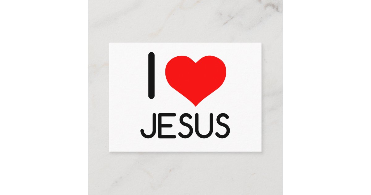 I HEART JESUS BUSINESS CARD | Zazzle