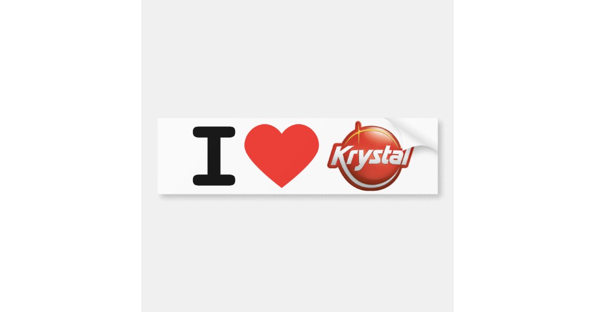 I Heart Krystal Bumper Sticker | Zazzle