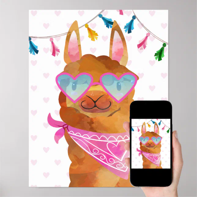 I Heart Llamas Wall Art Decor | Zazzle