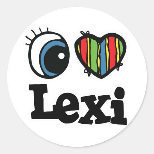 I Heart (Love) Lexi Stickers | Zazzle